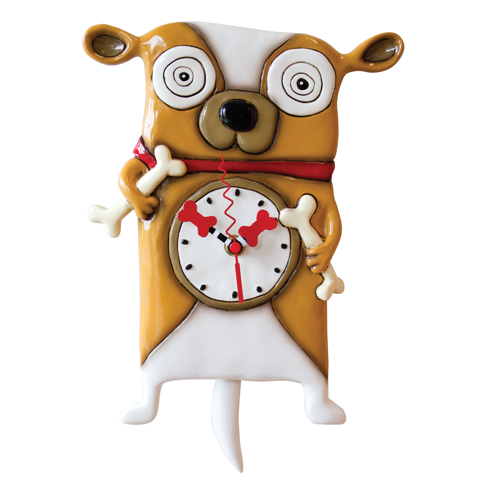 Allen Designs Roofus the Dog Holding Bones Battery Operated Sculpted ...