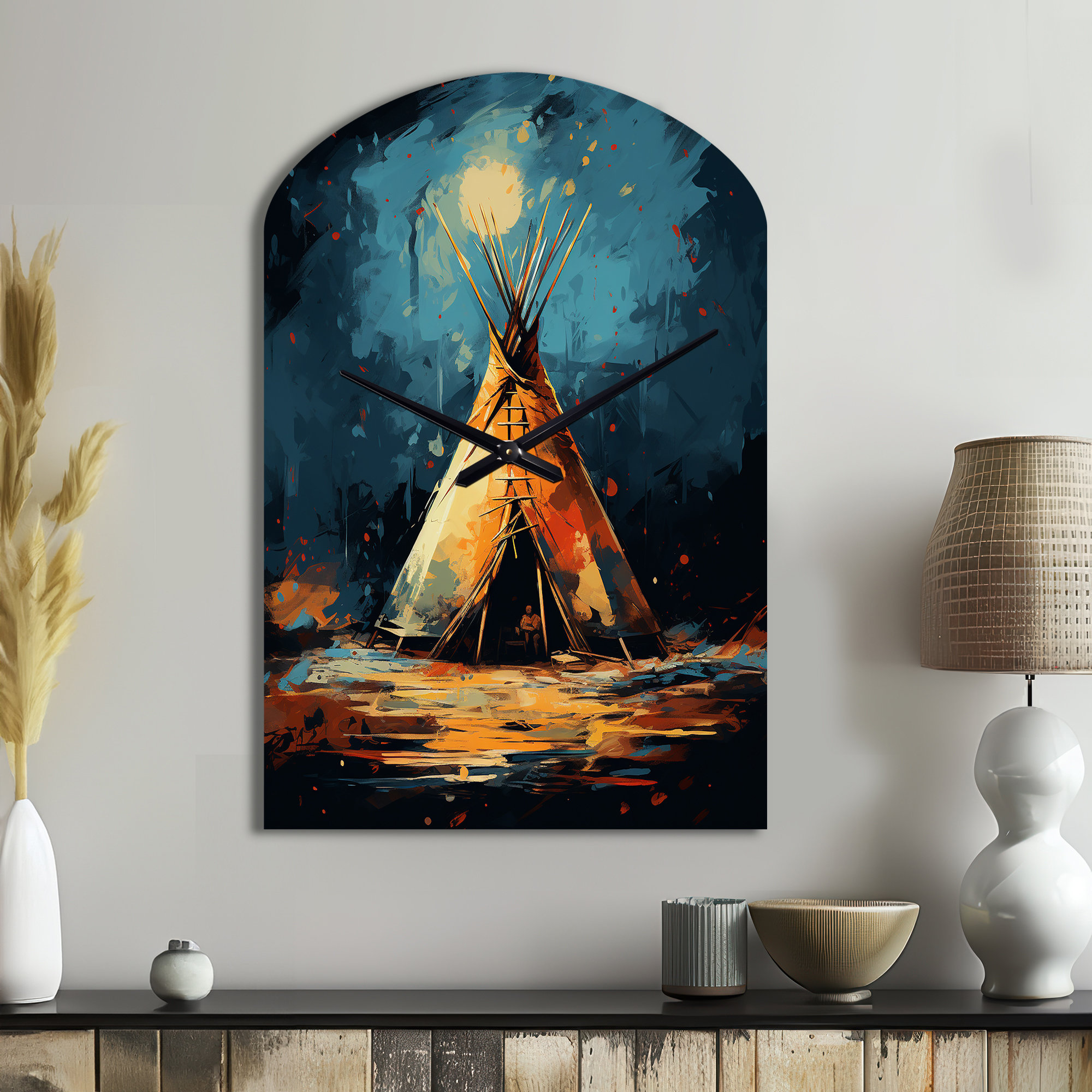 Design Art Native Tipi Journey Of The Tribes - Arch Shape Large Native ...