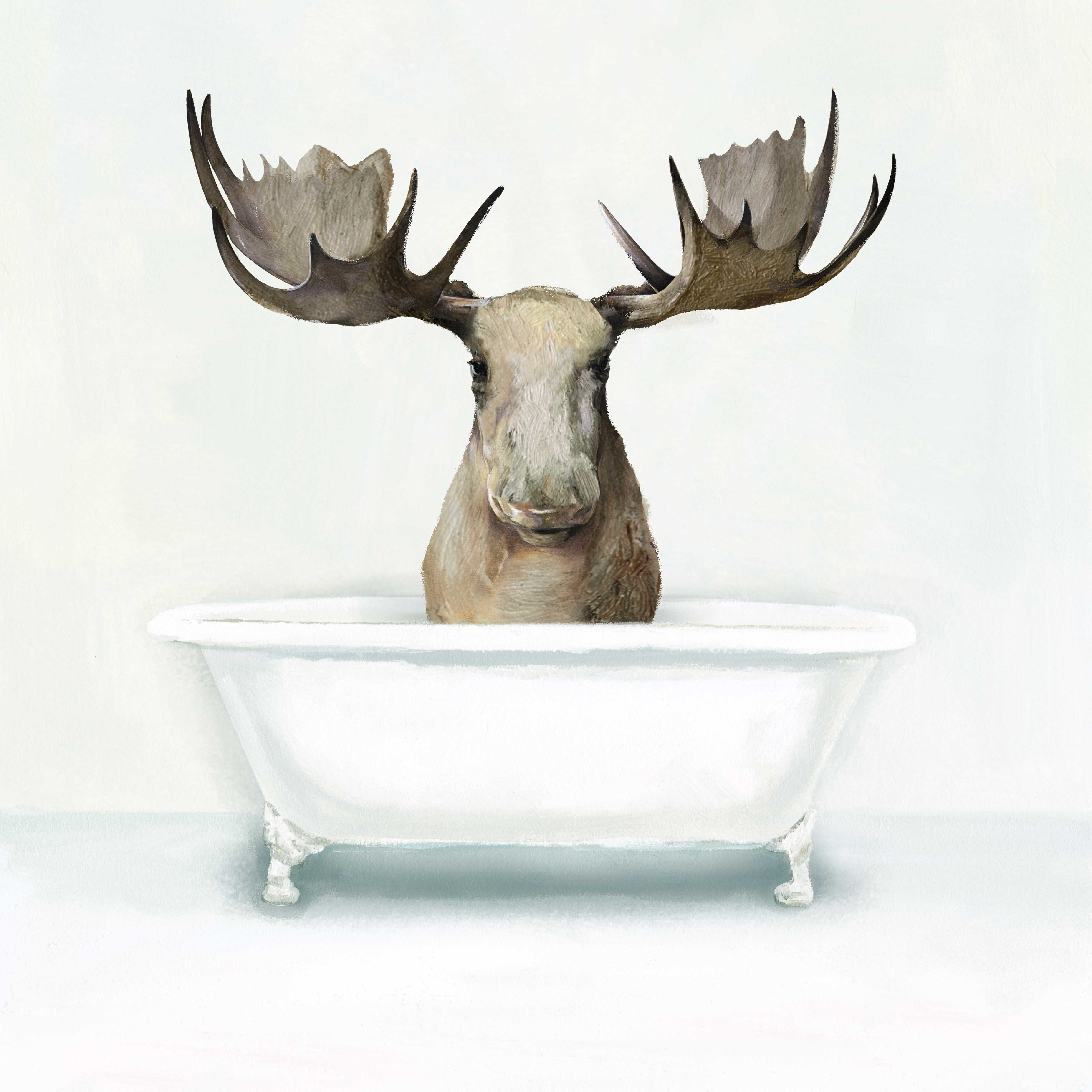 Millwood Pines Moo Tub - Wrapped Canvas Print | Wayfair