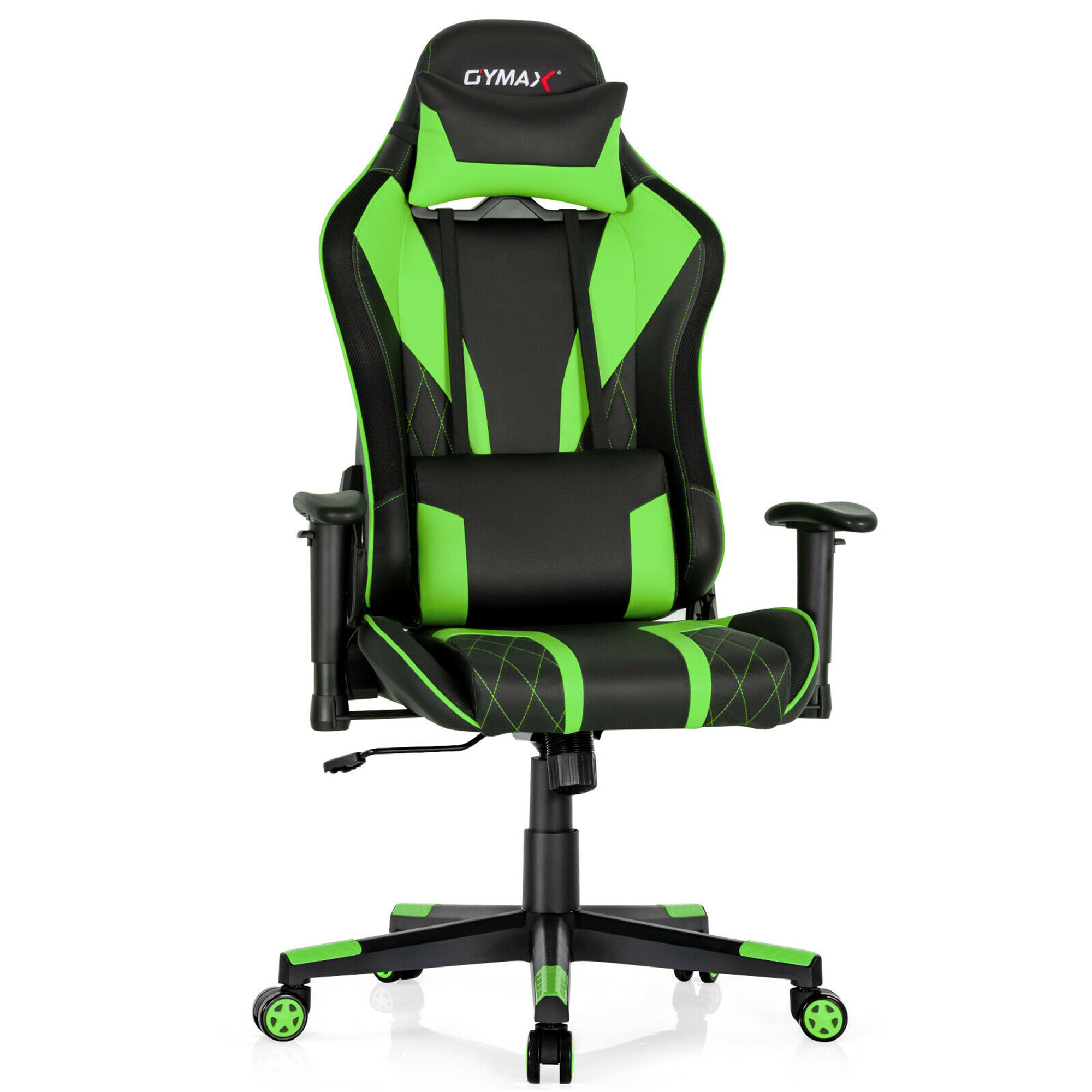 Gymax Gaming Chair Adjustable Swivel Computer Chair W/ Dynamic Led ...