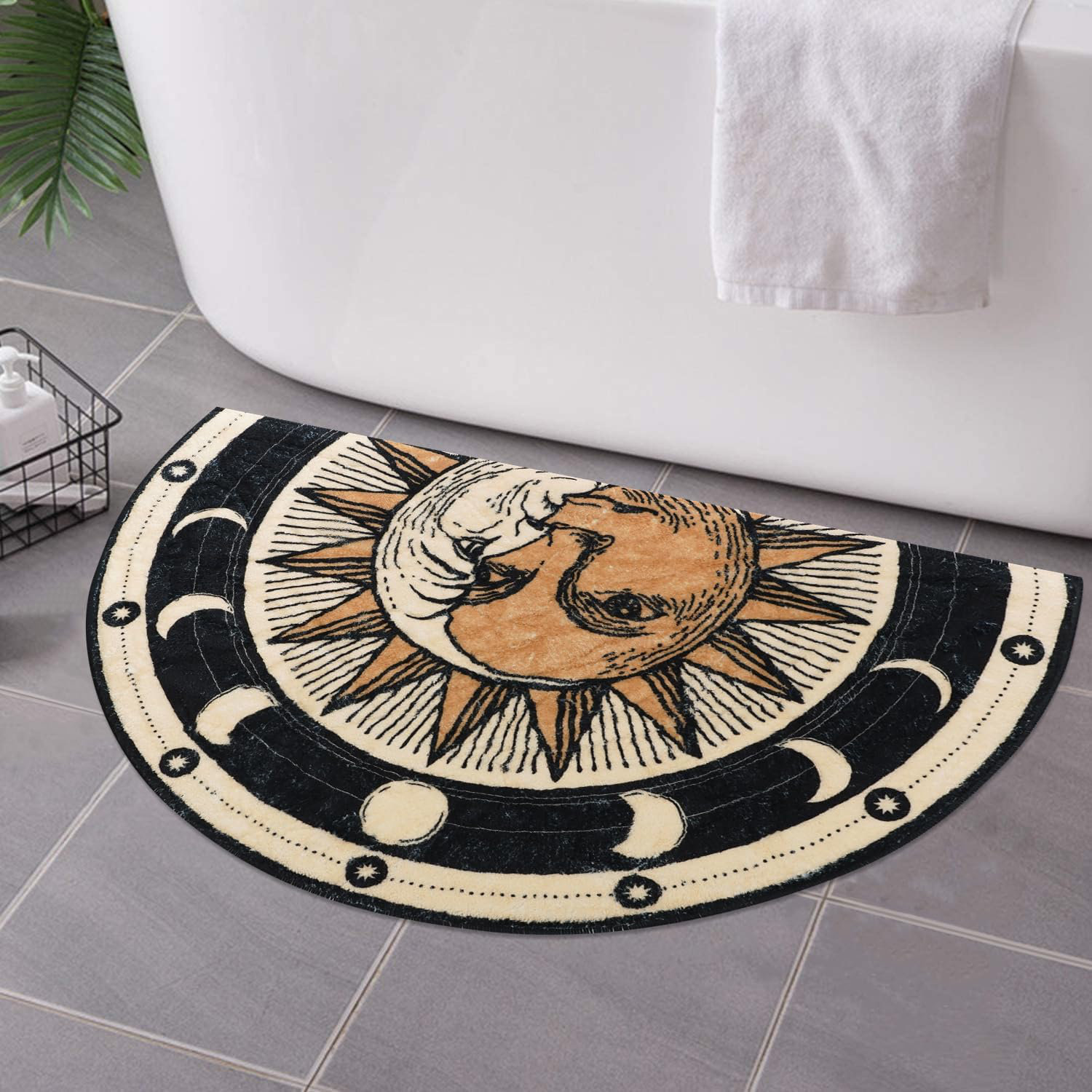 Red Barrel Studio® Goth Half Circle Bath Mat,Witchy Decor Aesthetic ...
