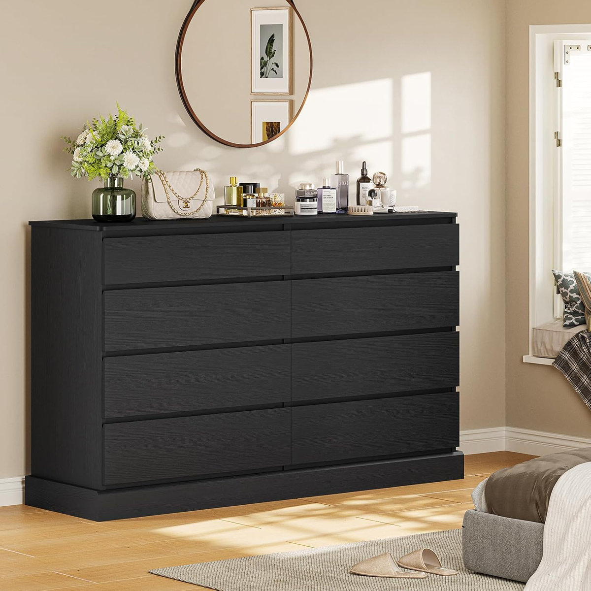 Latitude Run® Dresser For Bedroom, Modern Long Double Dressers With 8 ...