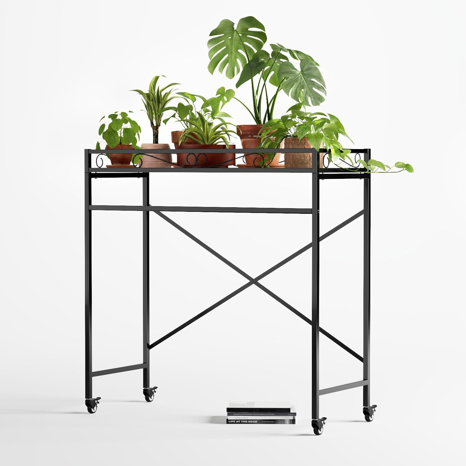 Arlmont & Co. Industrial Style Tall Wixon With Wheels, Rolling Metal ...