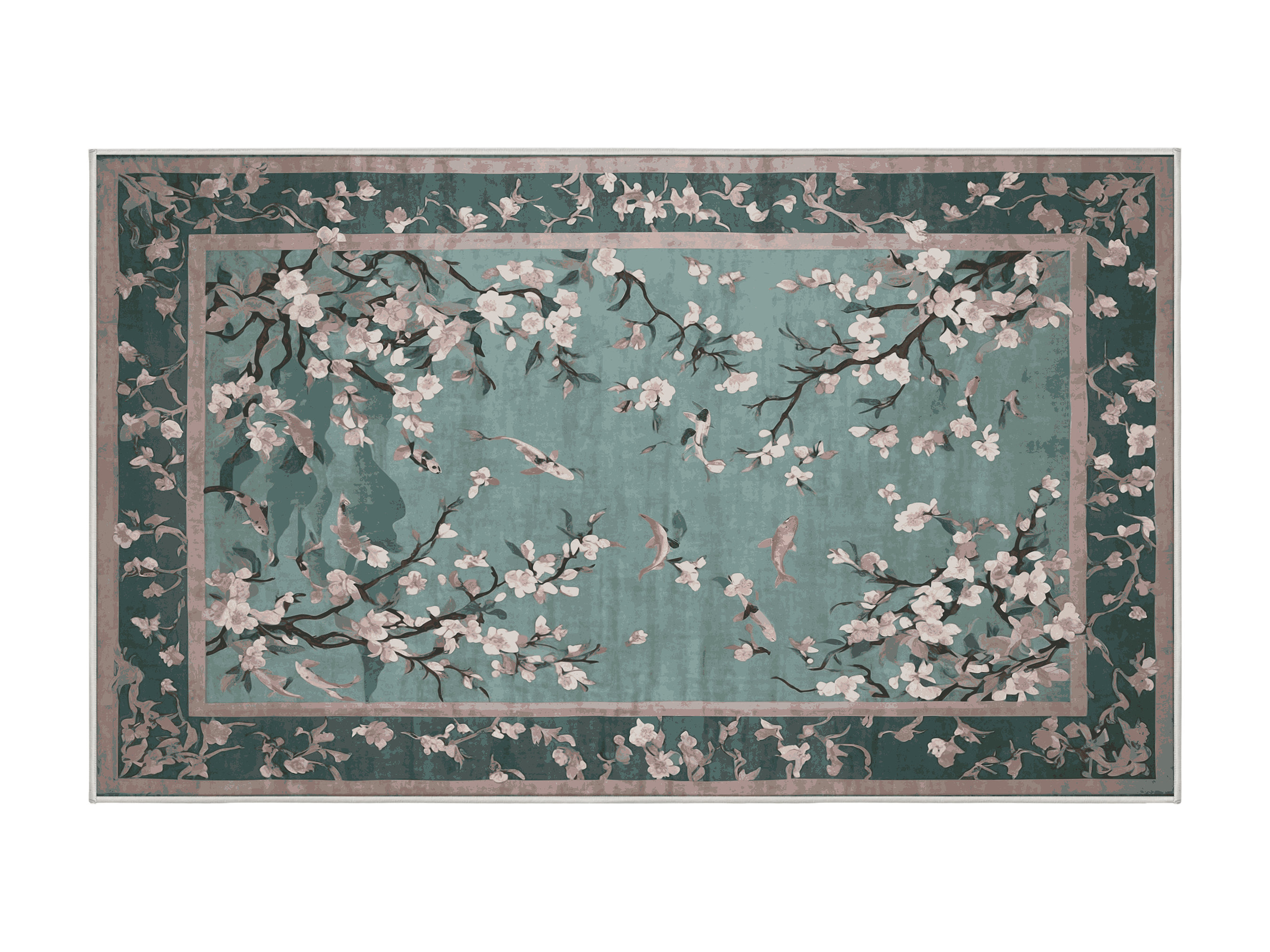 Wildon Home® Machine Washable Green Area Rug | Wayfair