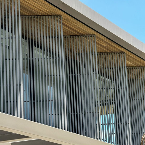 e-Joy 79" x 2.4" Wood Composite Louver Screens Architectural Decoration ...