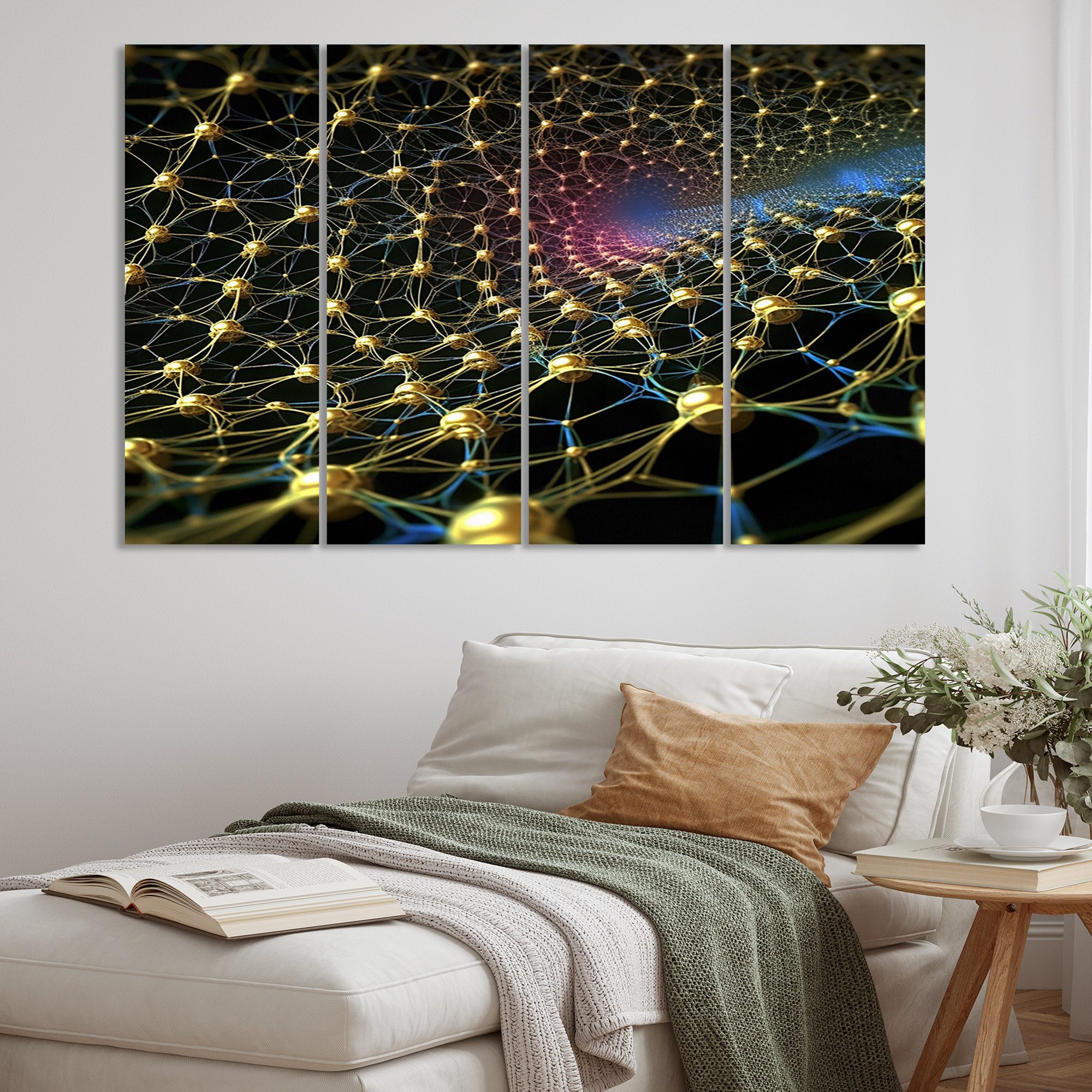 Wrought Studio™ Abstract Light Infinity Matrix V On Canvas 4 Pieces ...