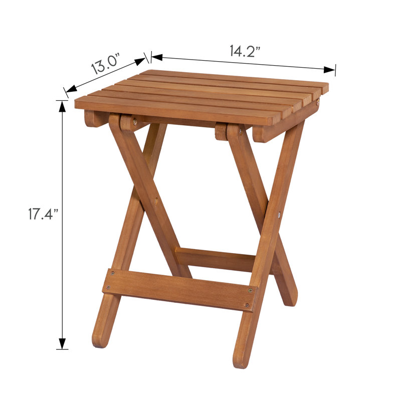 Red Barrel Studio® 2-Person Wood Patio Coffee Table And Stools Set ...