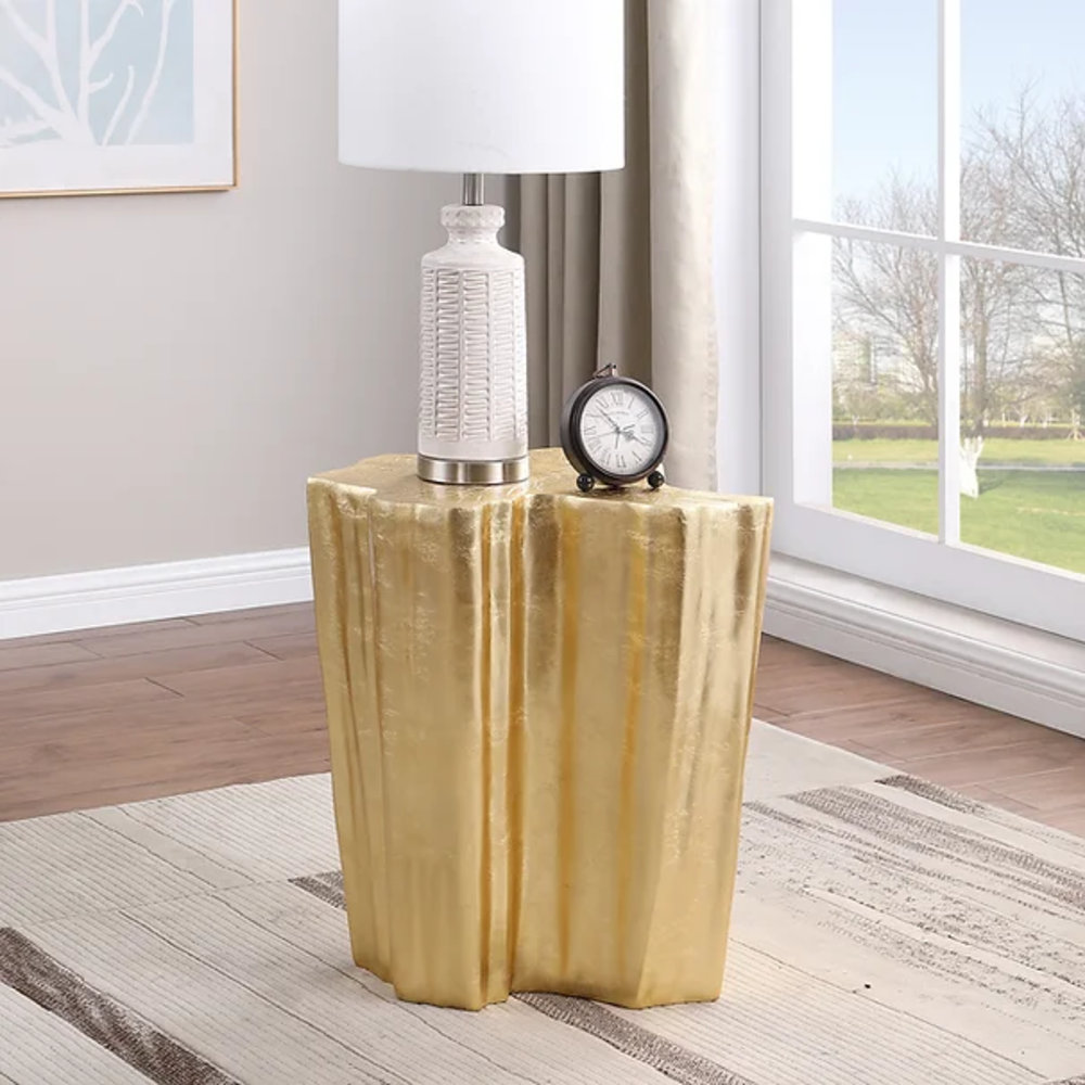Everly Quinn Oro Gold Premium End Table - Wayfair Canada