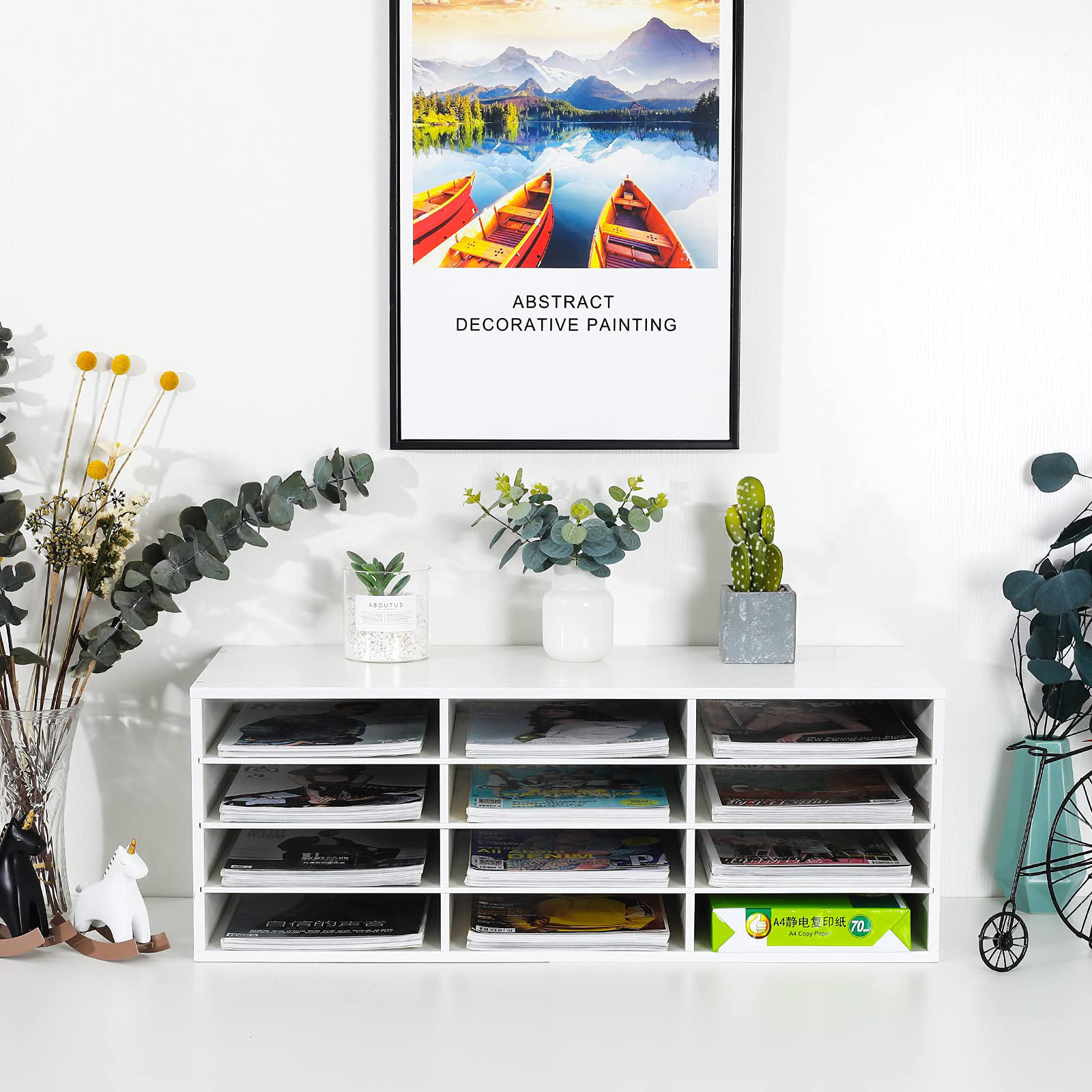 BEACHWATER POOL & SPA, LLC Mail Sorter Organizer, Wood Countertop ...