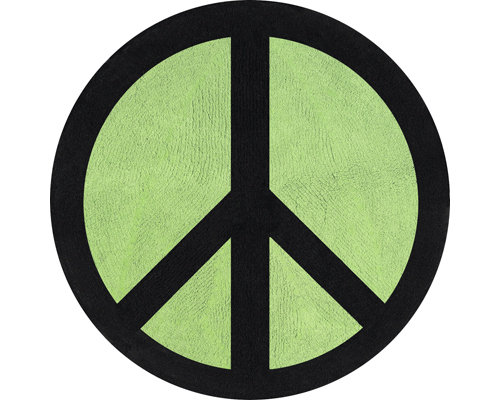 Sweet Jojo Designs Peace Green/Black Area Rug - Wayfair Canada