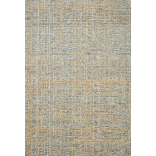 Chris Loves Julia x Loloi Polly Checkered Hand-tufted Blue/Sand Area ...