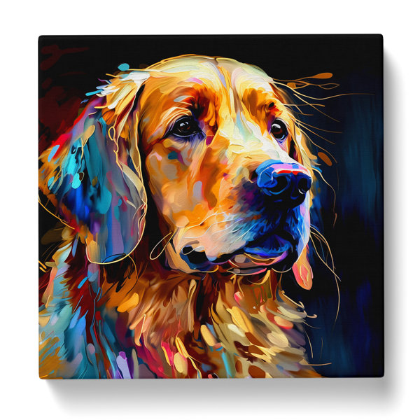 Marlow Home Co. Golden Retriever Abstract Expressionism - No Frame Art ...