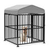 Vivijason Outdoor Dog Kennel, Heavy Duty Metal Frame Fence Dog Cage ...