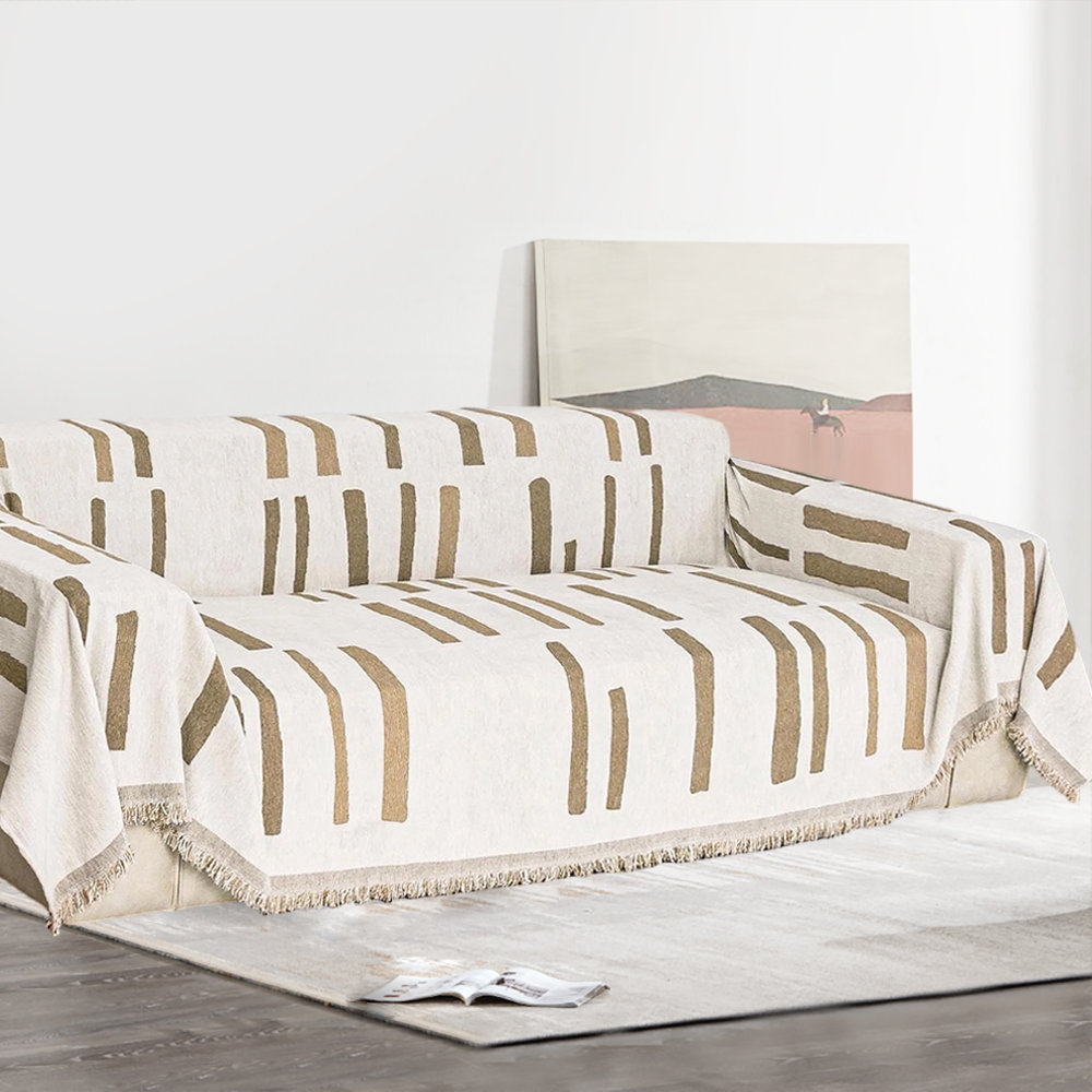 Hokku Designs Sofa Covers, Couch Covers With Tassel For Loveseat ...