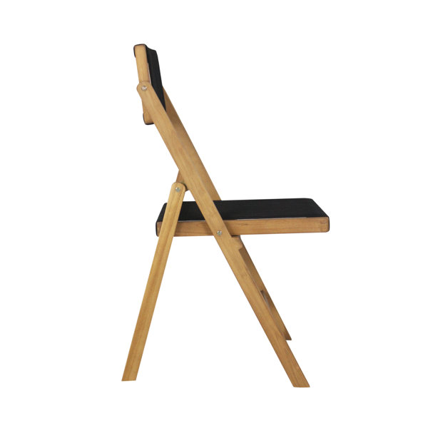 Latitude Run® Jannemarie Coastal Modern Wood Roped Folding Chair with ...