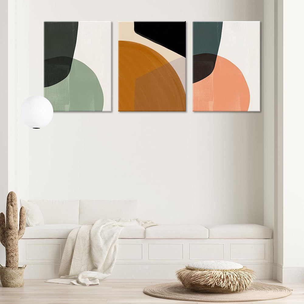 Dakota Fields Color Block Simple Abstract Wall Art Canvas Printing ...