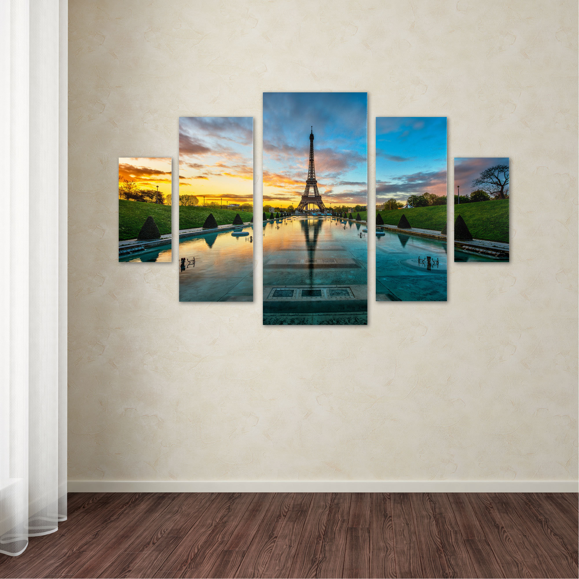 Trademark Fine Art "Sunrise in Paris" by Mathieu Rivrin 5 Piece ...