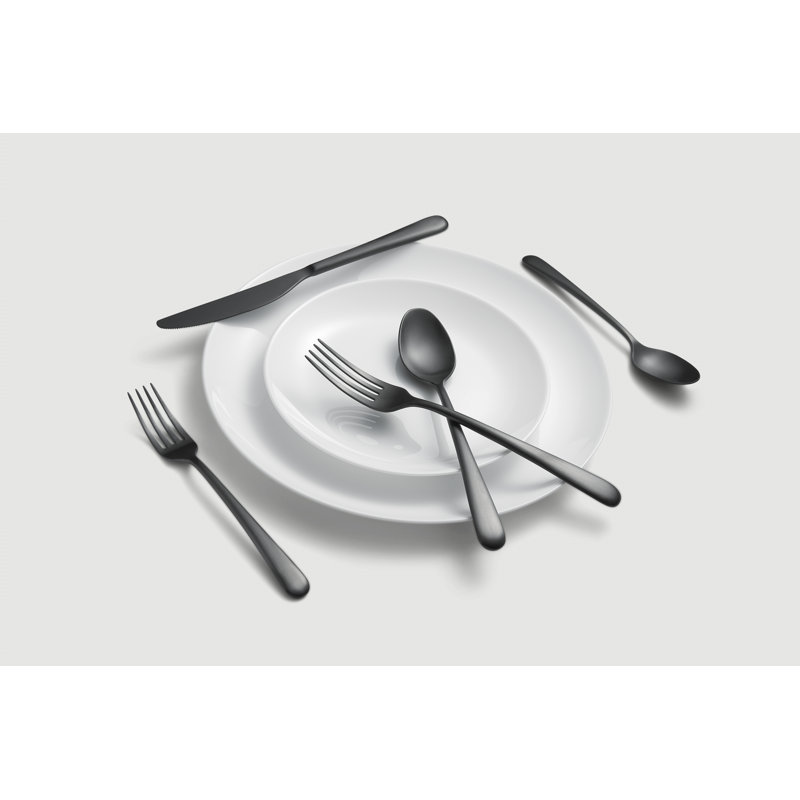 Cambridge Silversmiths Rafael 20-Piece 18/0 Stainless Steel Flatware ...