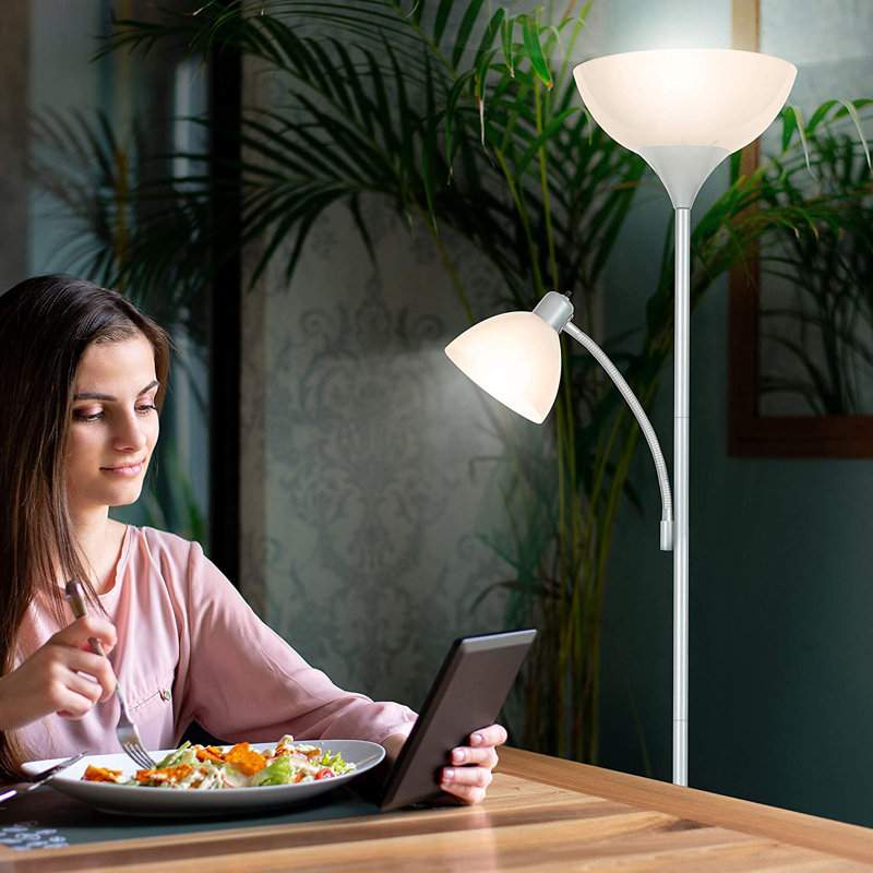 Brightech Dome Plus 72 in. Industrial 2-Light 3-Way Dimming LED Floor ...