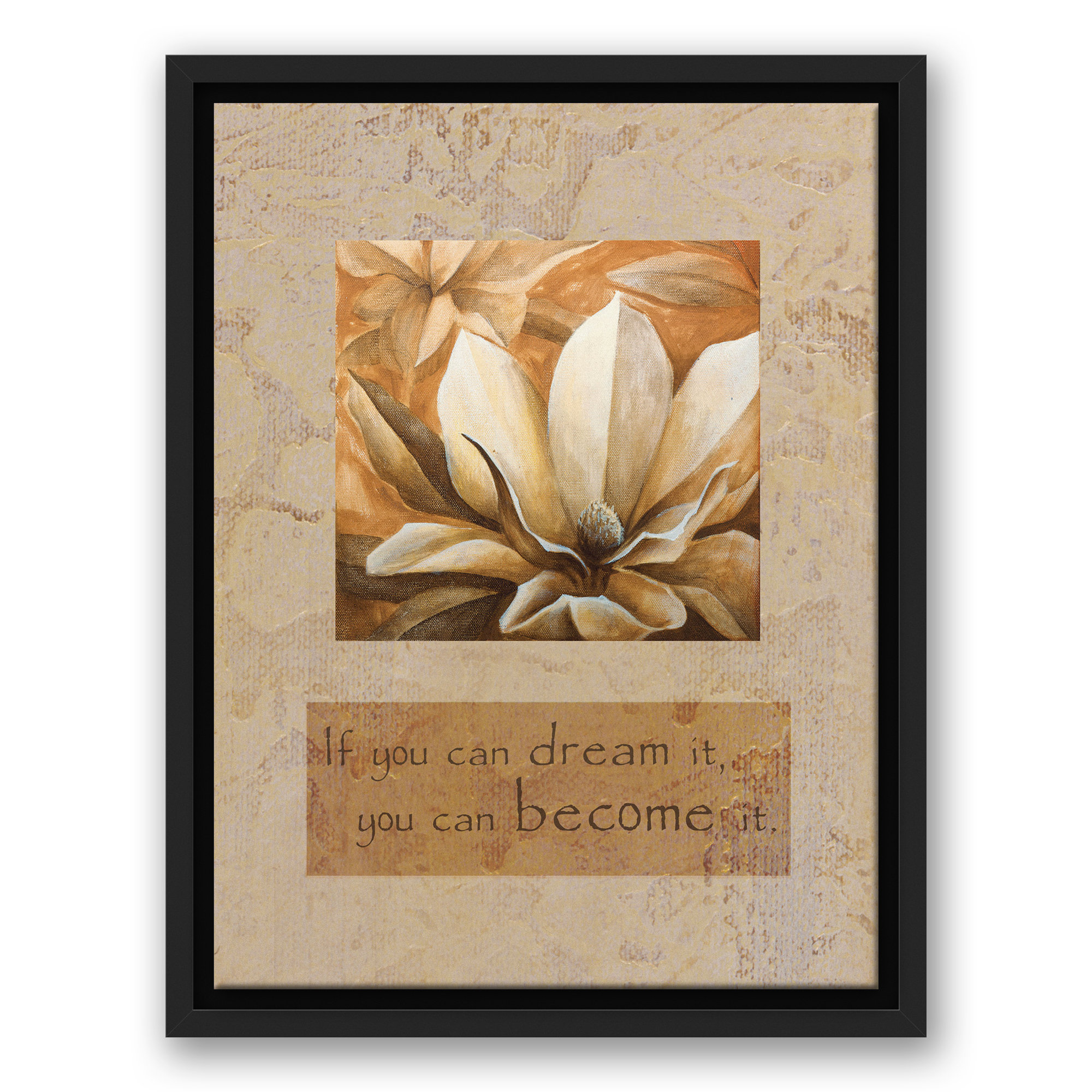 Winston Porter Magnolia Dream - Floater Frame Print on Canvas | Wayfair