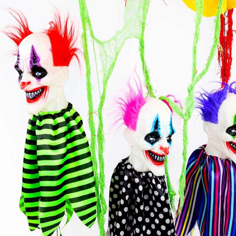 Haunted Hill Farm Animatronic Floating Clown Heads with Lights for ...