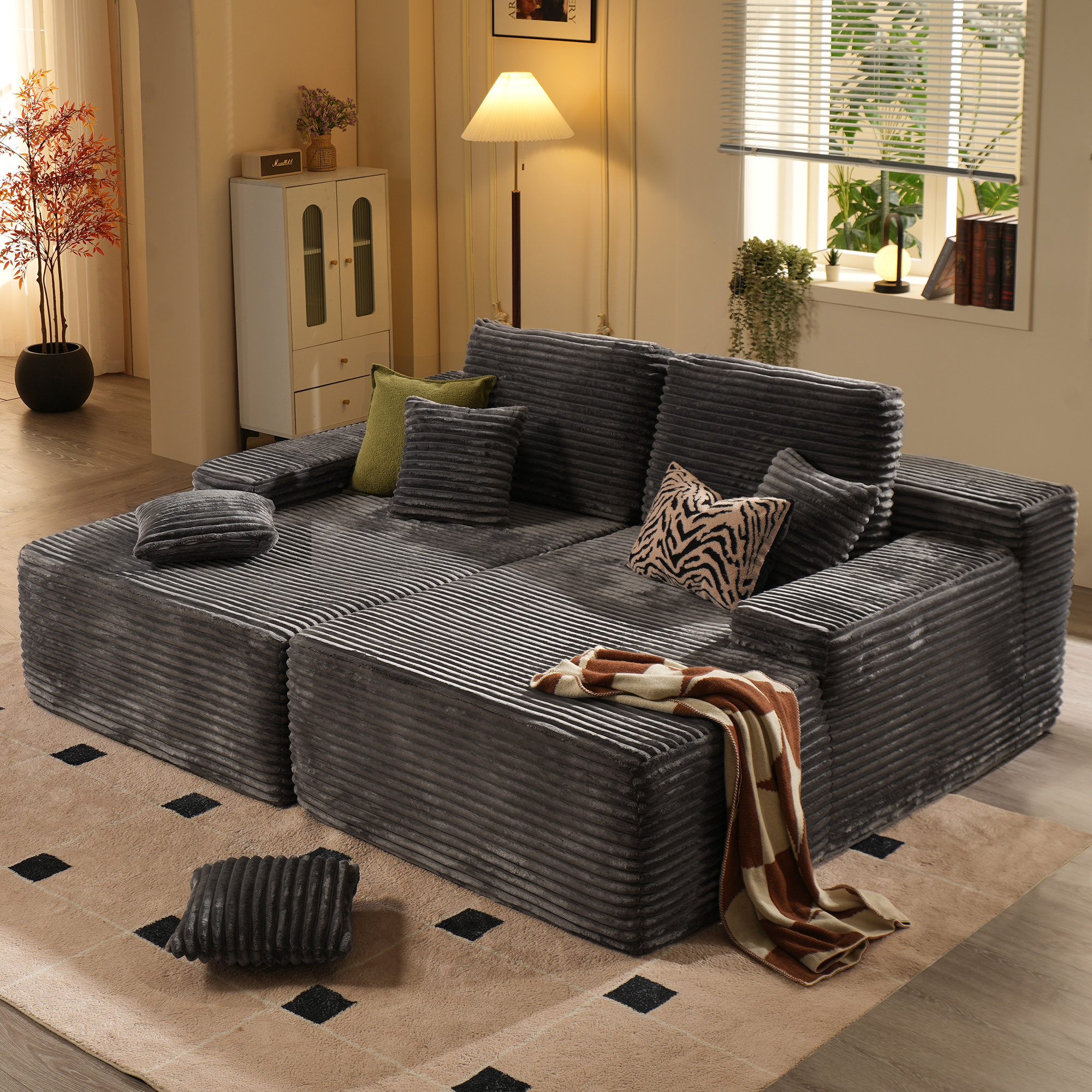 Ivy Bronx Nathasa 81.4" Upholstered Sleeper Sofa with Pillow, No ...