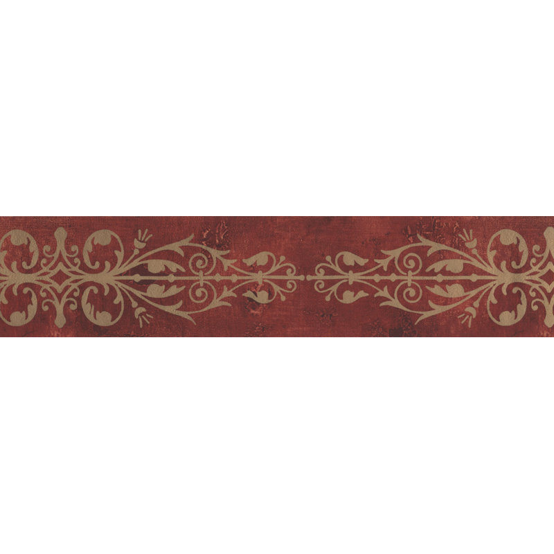 Astoria Grand Koepp Wrought Iron 15' L x 5.25" W Damask Wallpaper ...