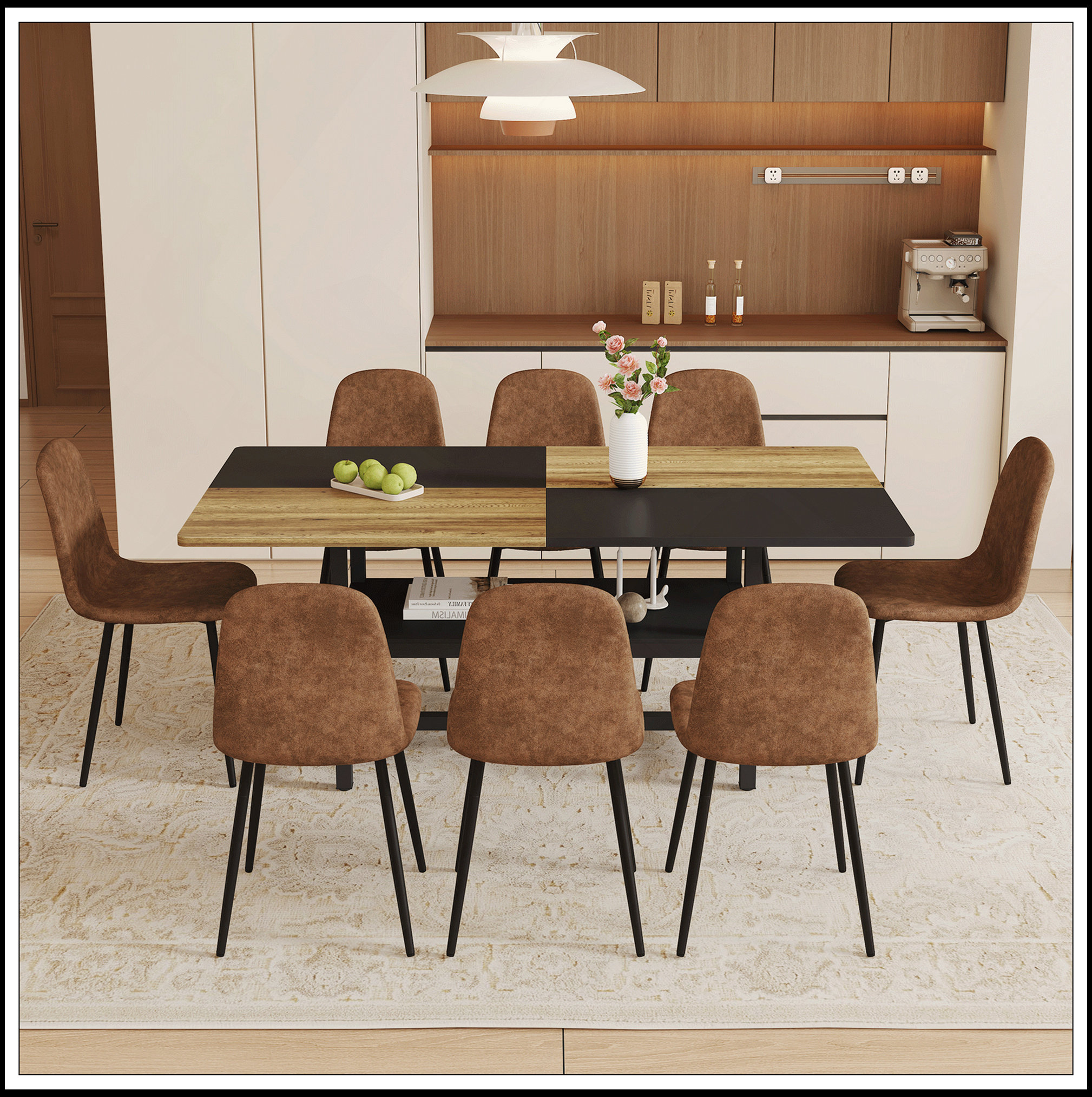 One Allium Way® Versatile Wooden Dining Set With Storage And ...