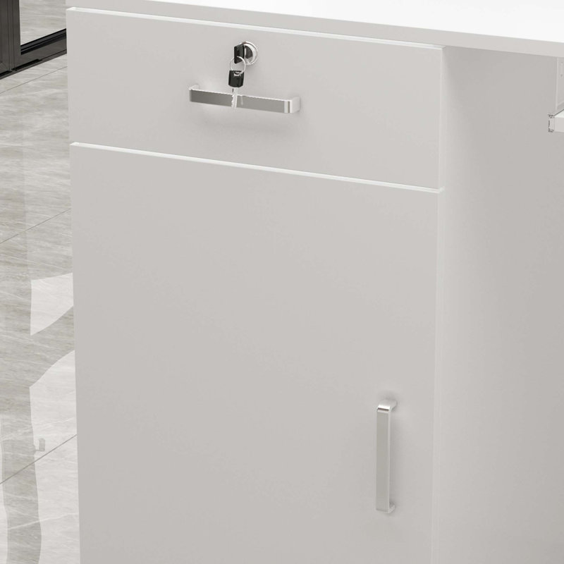 Inbox Zero Gurtha L-Shape Wood Reception Desk & Reviews | Wayfair