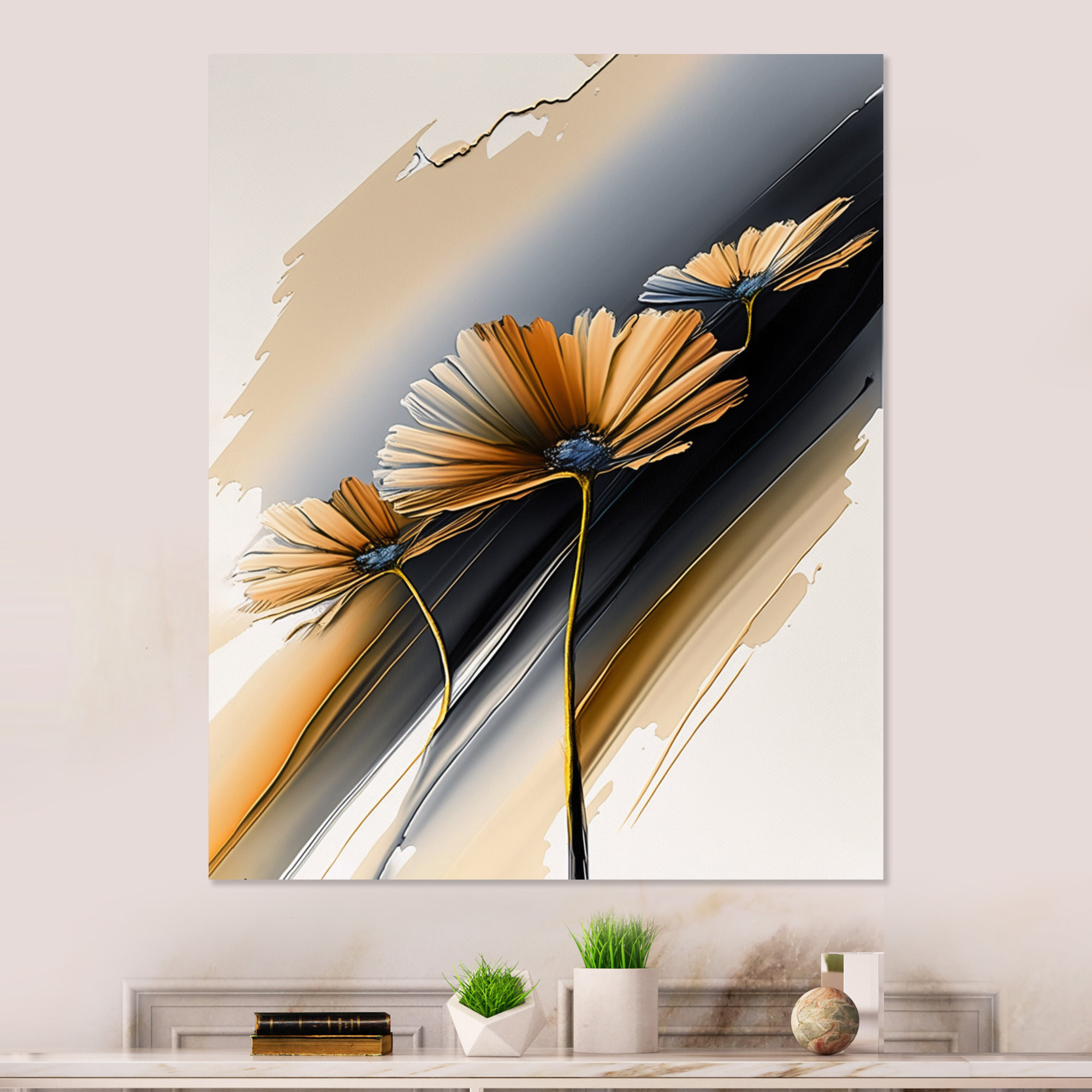 Red Barrel Studio Hyperrealistic Daisy Flowers IV - Floral Daisy Metal ...