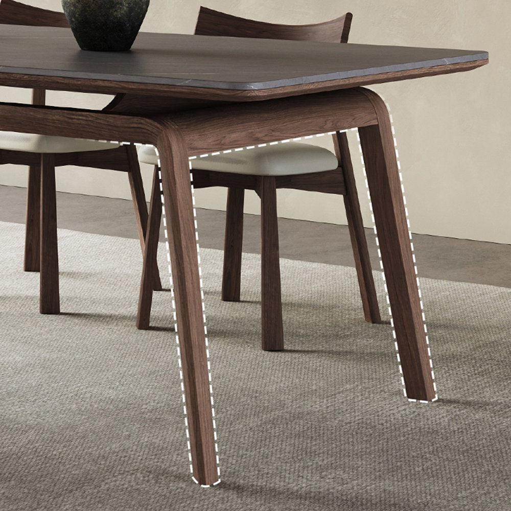 BILBRA Light luxury rectangular rock plate table set | Wayfair
