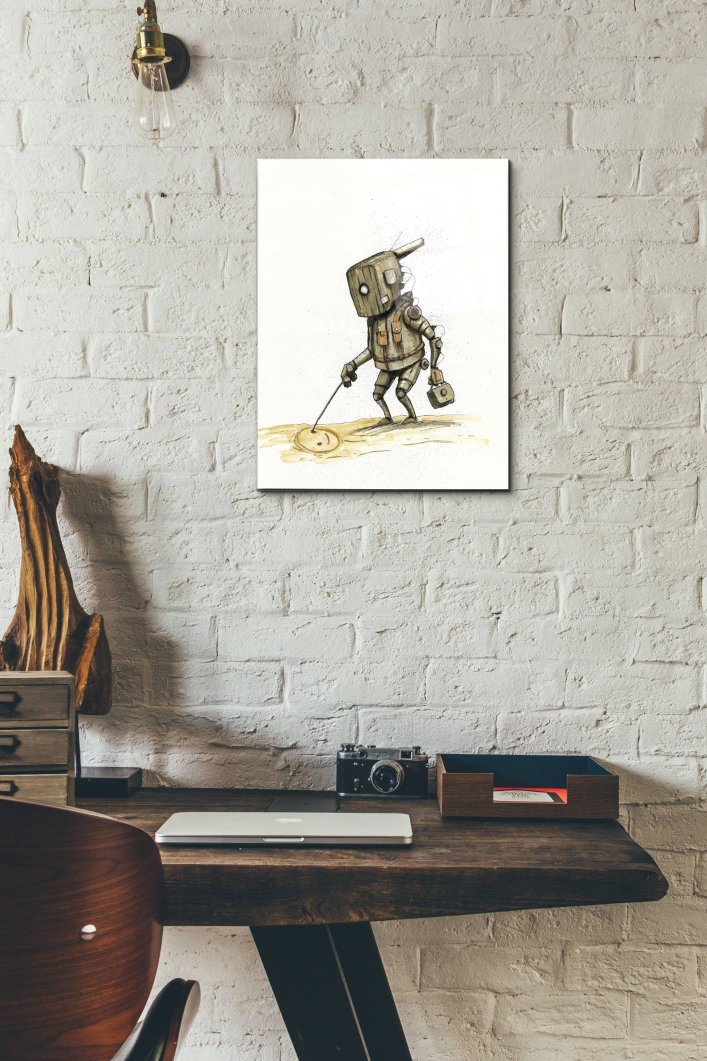 Trinx Ink Bot 3.0 by Craig Snodgrass - Unframed Print | Wayfair