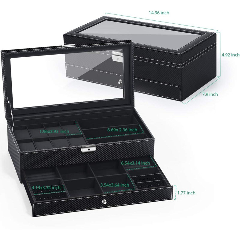 Latitude Run® Watch Box + Drawers | Wayfair