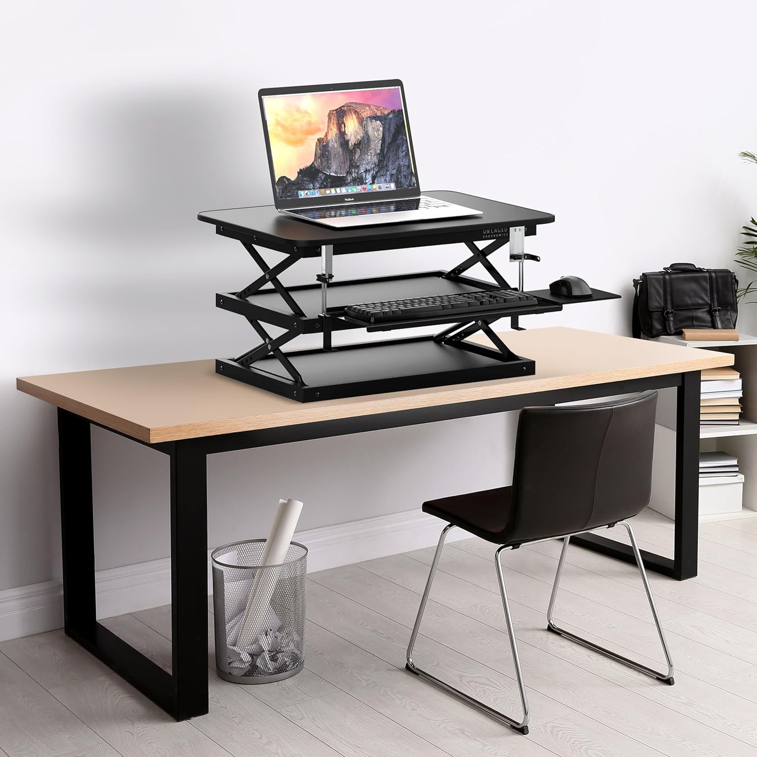 Inbox Zero Adjustable Standing Desk Converter For Laptop, Portable Sit ...