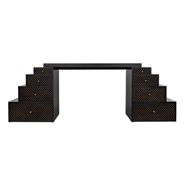 Noir Cubist Geometric Bookcase - Wayfair Canada