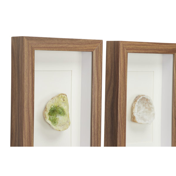 Millwood Pines 2 Piece Crystal Geode Shadow Box Wall Décor Set | Wayfair