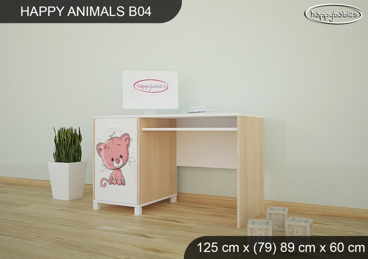 Happy Babies Animals 125cm W Computer Desk | Wayfair.co.uk