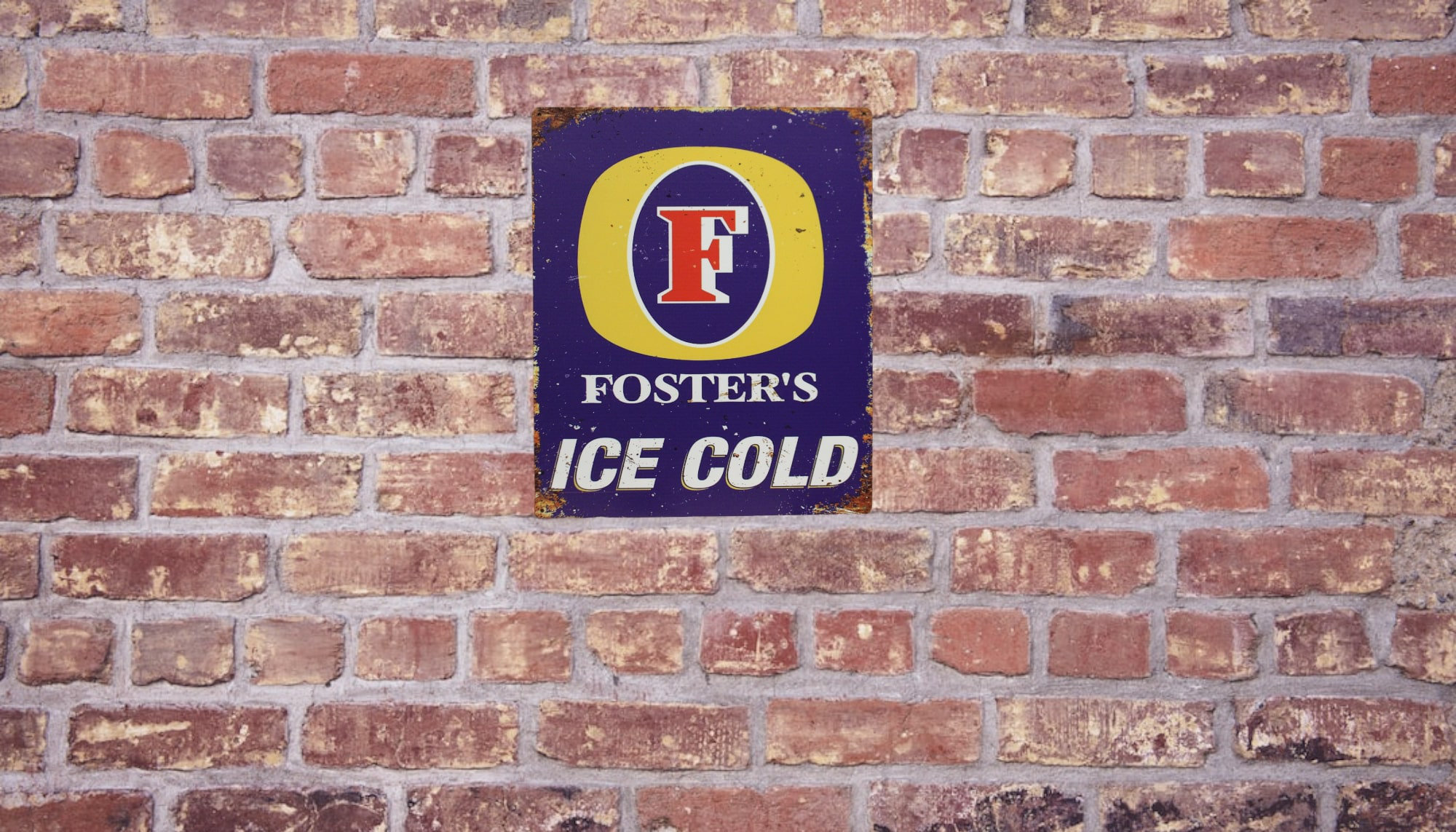 Maturi Small Metal Sign 45 X 37.5Cm Foster''s Ice Cold | Wayfair.co.uk