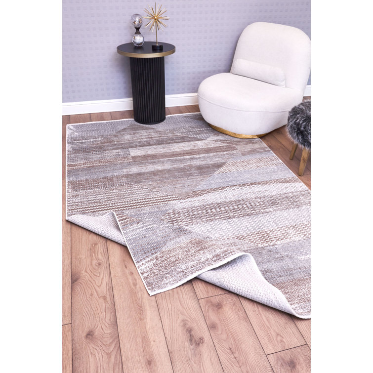 Ivy Bronx Crawford Geometric Rayon FromMachine Made Area Rug | Wayfair ...