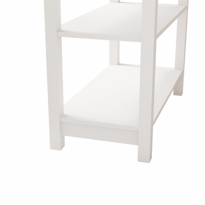 Winston Porter Jasyn Narrow Sided Table with Drawers and Bottom ...