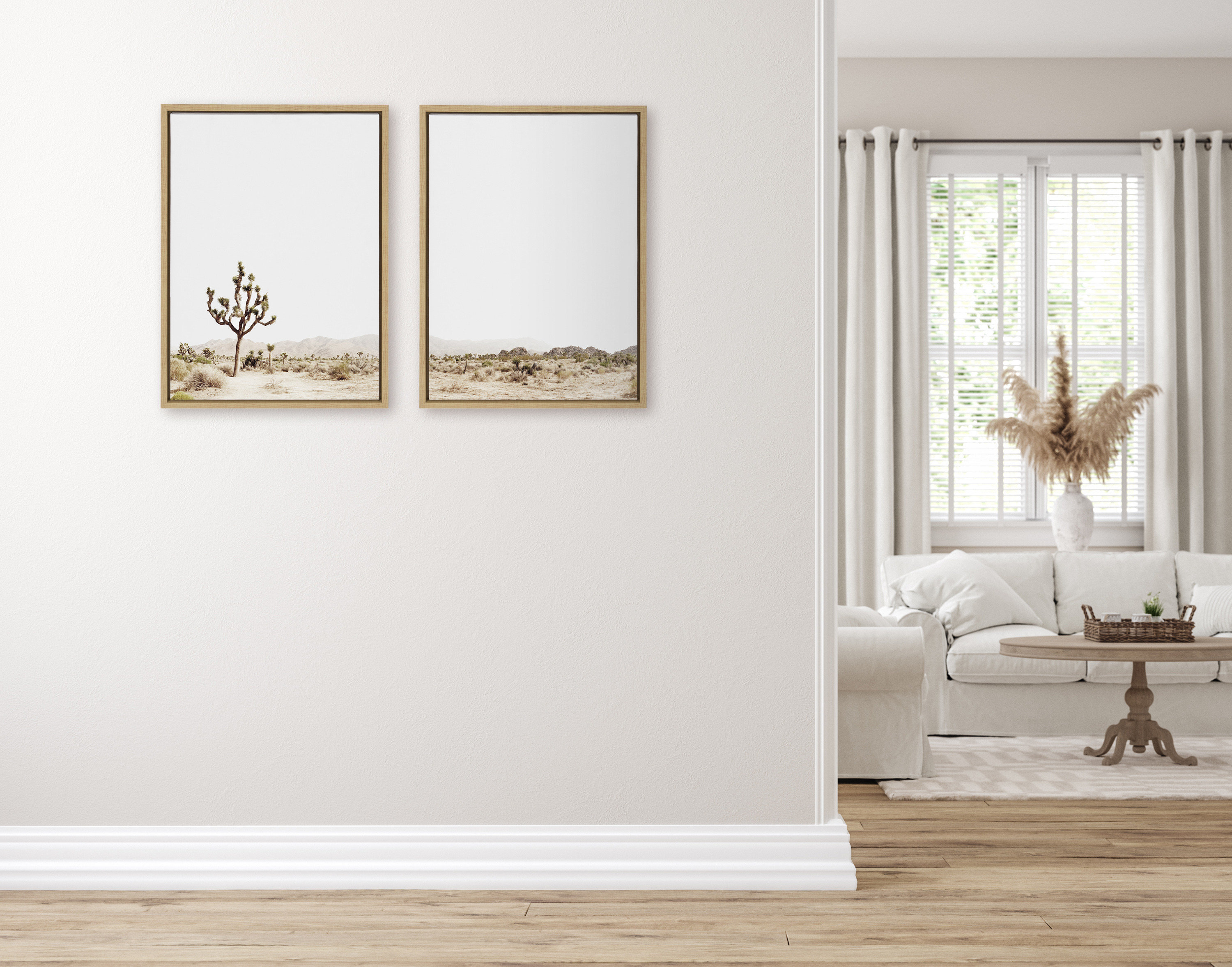 Trinx Lone Joshua Tree by Amy Peterson Framed Canvas Wall Art Set | Wayfair