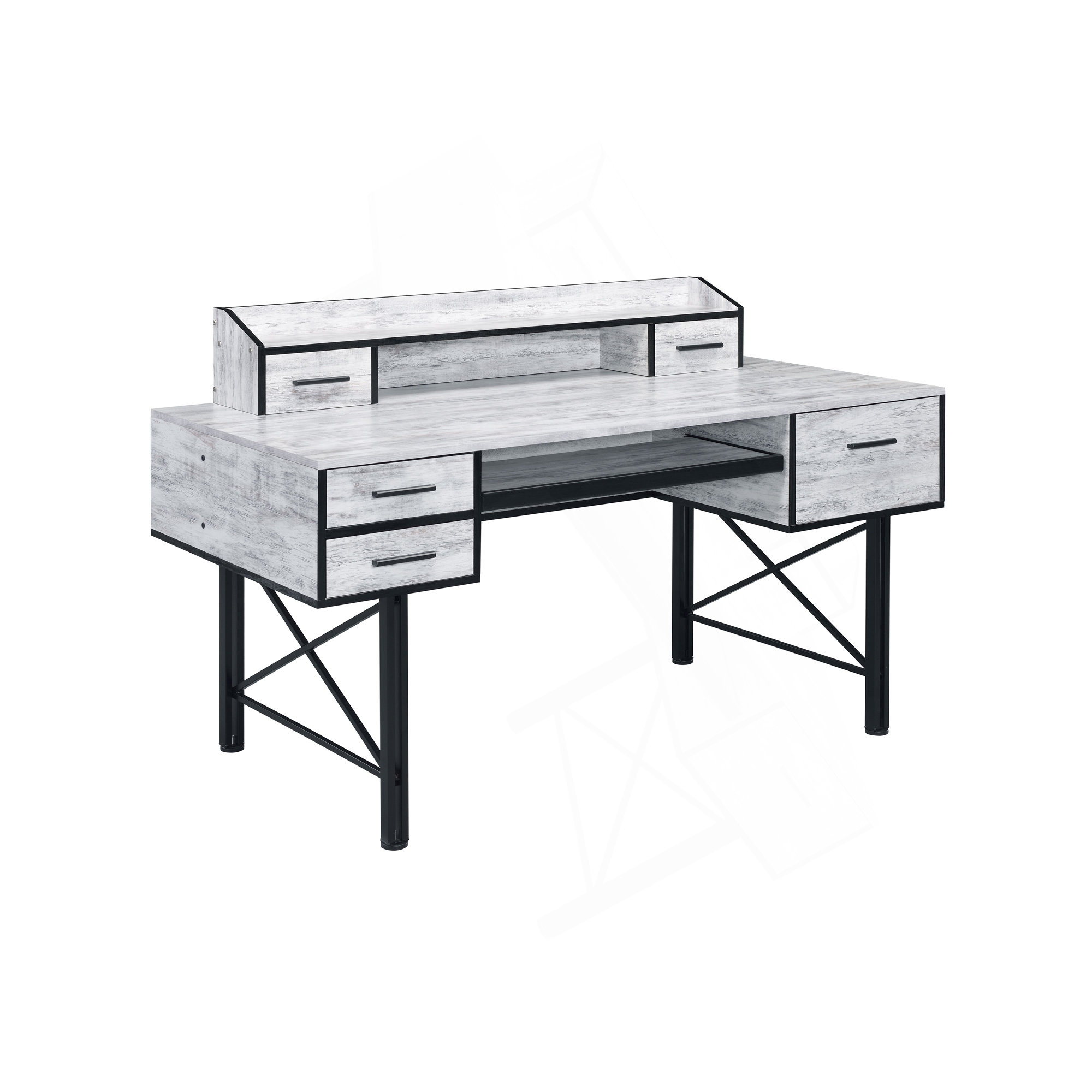 Latitude Run® Versatile Computer Desk With Multiple Storage Options For ...
