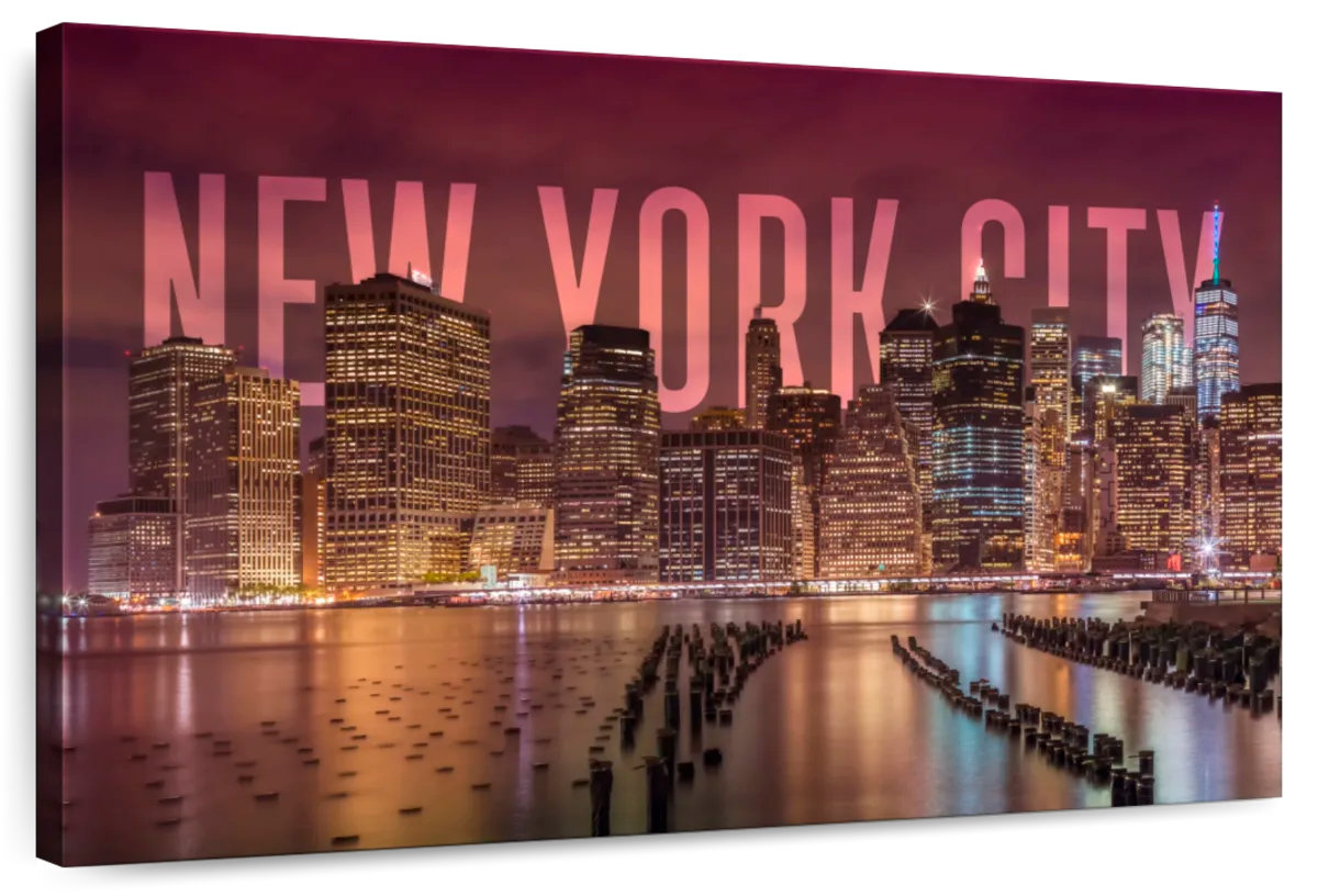 Ebern Designs Sireci New York City Skyline Maroon | Wayfair
