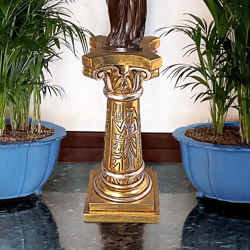 Design Toscano The Temple of Ramses Egyptian Column Pedestal Plant ...