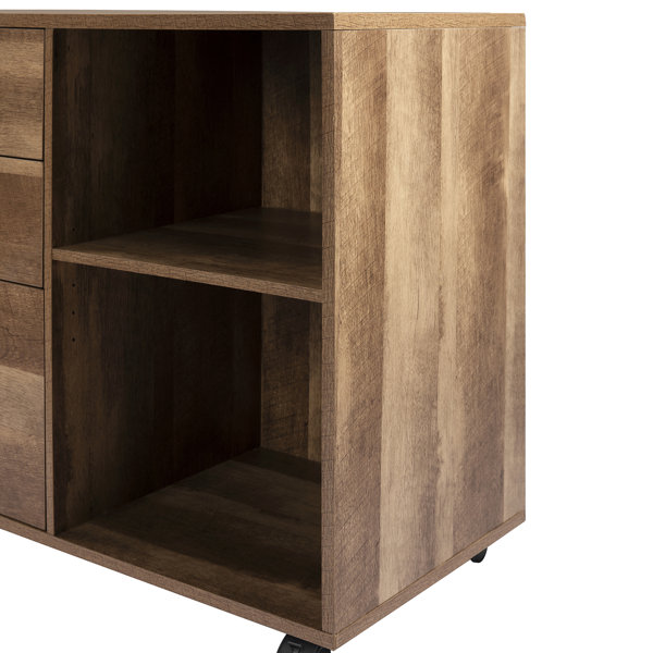 Loon Peak® Chares 3- Drawer Office Cabinet with Drawers, Lateral Desk ...