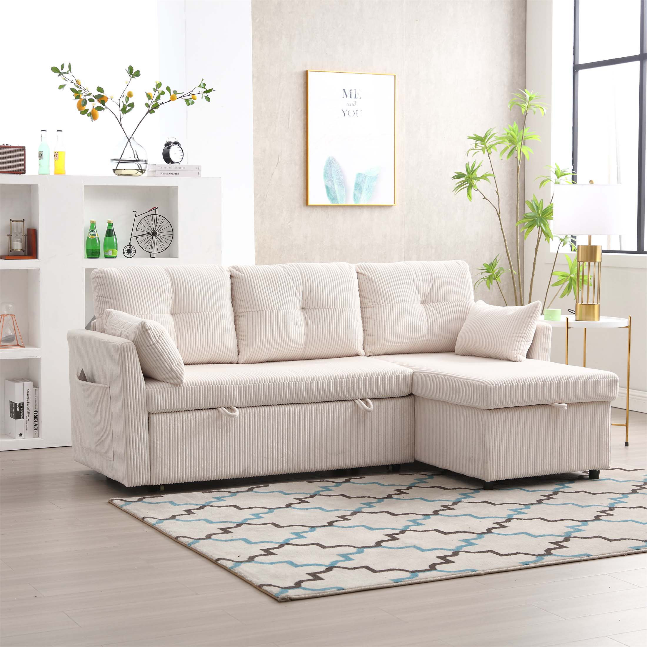 Latitude Run® Versatile Modular L-shaped Sofa with Reversible Chaise ...