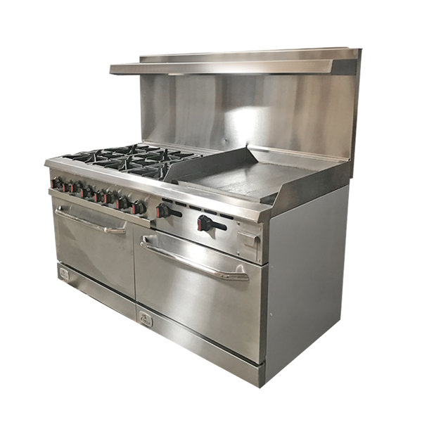 Cooler Depot Open Burner Single Oven Commercial Gas Range | Wayfair
