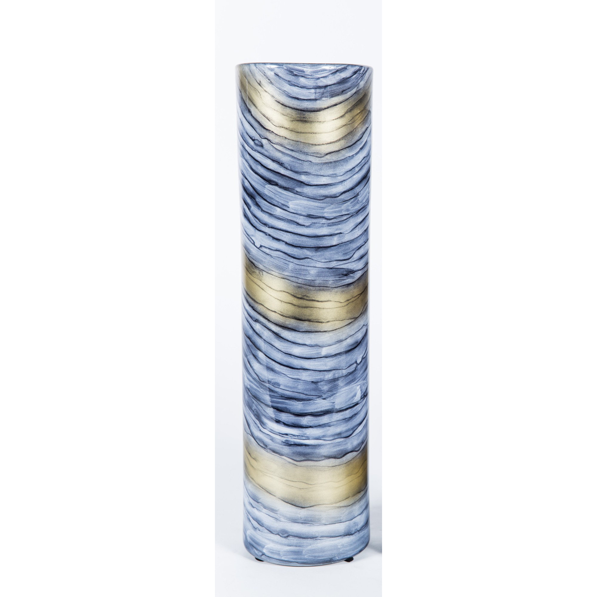 Prima Design Source Blue/Gold Glass Table Vase - Wayfair Canada