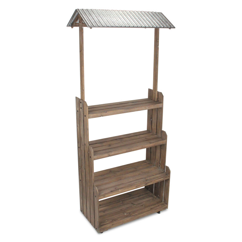 Millwood Pines Maddilyn Display Stand with Galvanized Roof | Wayfair