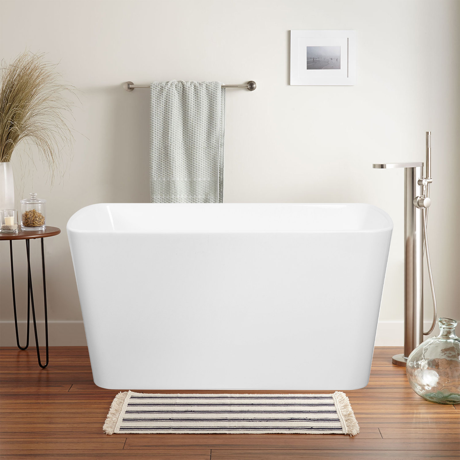 RUVINCE 49''Acrylic Sit-In Bathtub Freestanding Soaking Bathtub | Wayfair